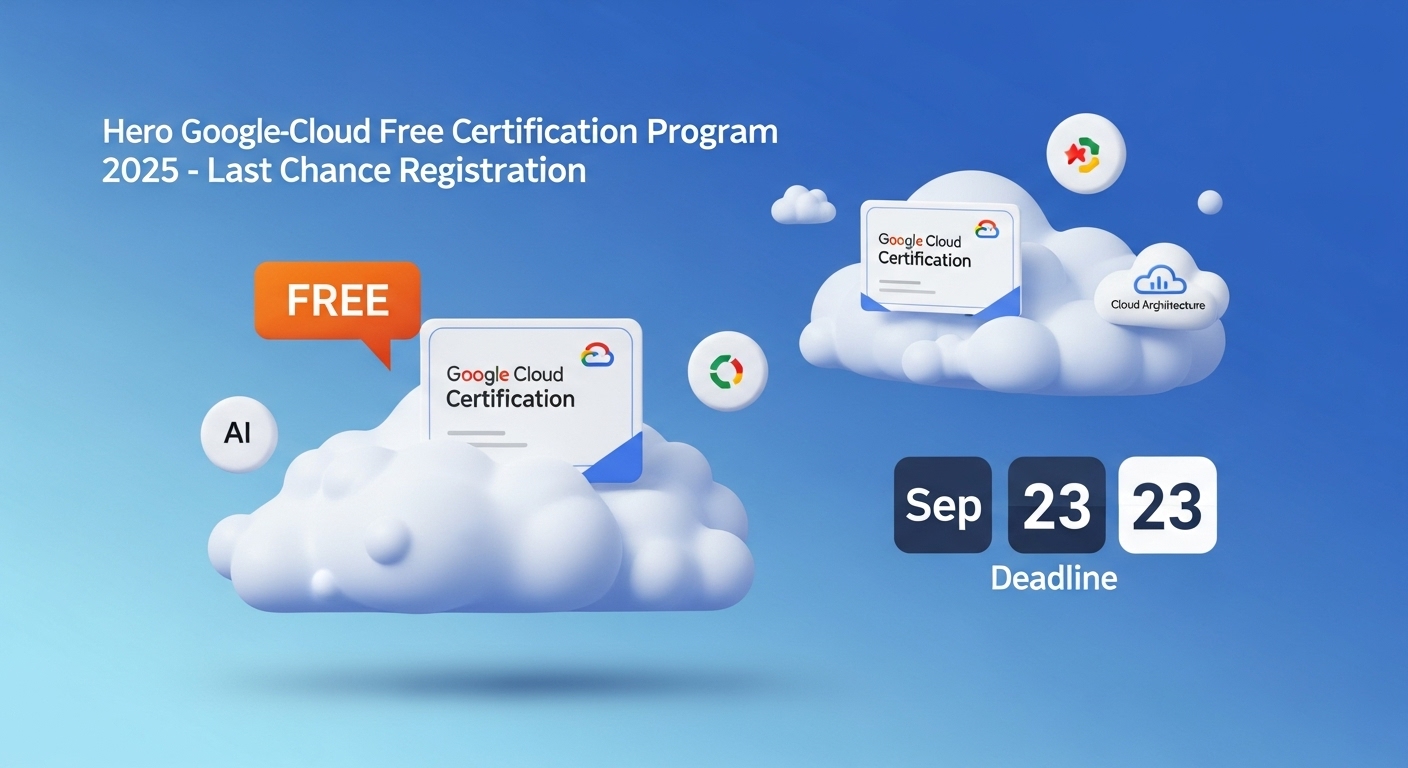 Last Chance: Free Google Cloud Certifications 2025 - Registration ...